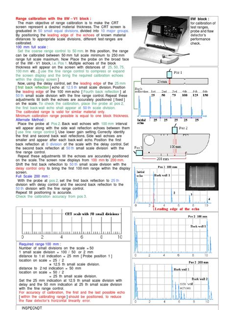 V1 Block Calibration In Ut Pdf Calibration Scientific Observation