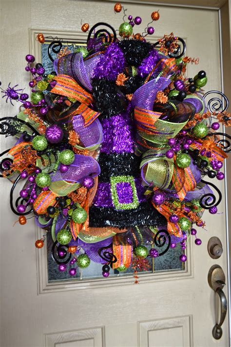 Halloween Wreath Ideas With Deco Mesh At Pam Calhoun Blog