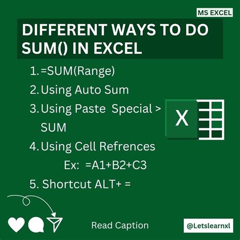 Different Ways To Calculate Sum In Excel
