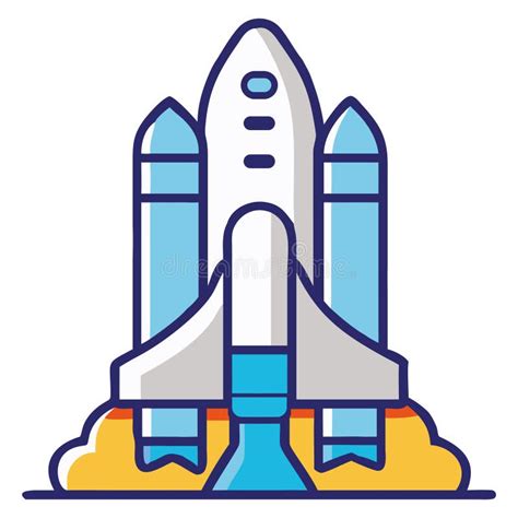 Space Rocket Exploration Icon Stock Vector Illustration Of Vector Blue 359805051