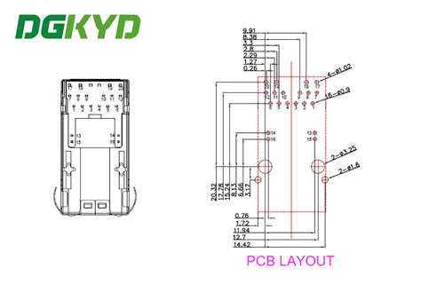 5Gbit S RJ45 Magnetics Jack Ethernet Industrial Connector 33MM GY GY