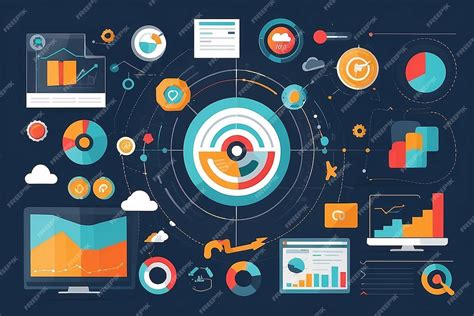 Flat Illustration Web Analytics Design Seo Optimization Premium Ai Generated Image