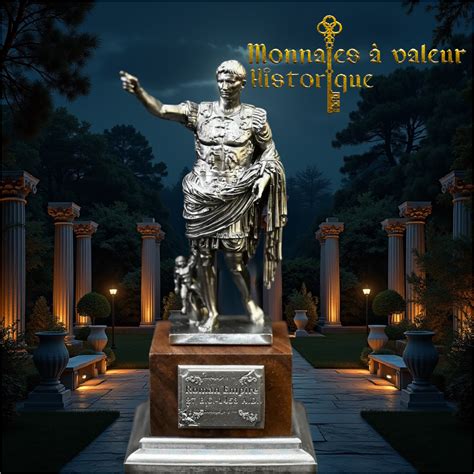 Statuette Doctave Auguste Empereur Romain Cuirassé Monnaies à Valeur Historique