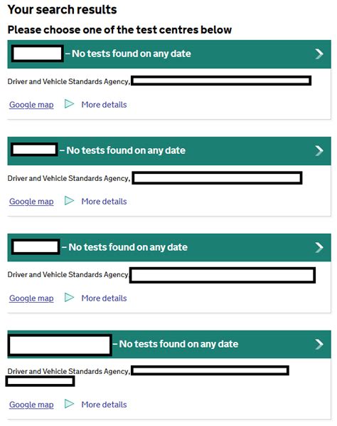 i m getting no tests found on any date for every center on every date