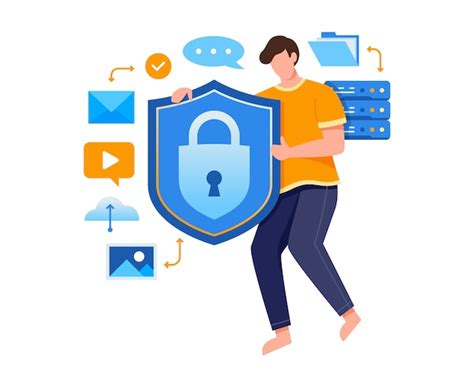 Premium Vector Concept Illustration Of Data Security Technology