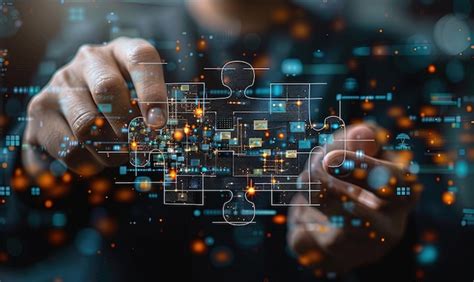 Premium Photo Hand Connecting Digital Puzzle Pieces Concept Of System