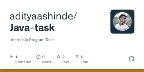 Github Adityaashindejava Task Internship Program Tasks
