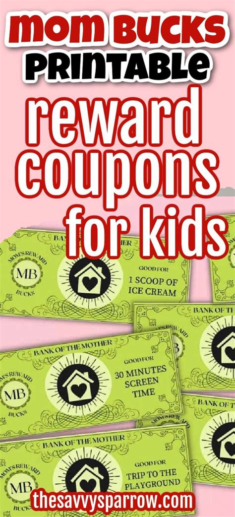 Printable Mom Bucks Artofit