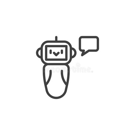 Chatbot Line Icon Stock Illustration Illustration Of Chatbot 368424380