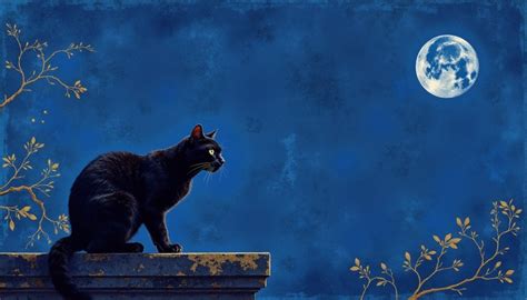 Free Midnight Cat Silhouette Image Cat Silhouette Blue Download