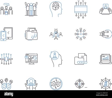 Business Partnership Outline Icons Collection Alliance Joint Venture Syndication Affiliation