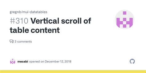 Vertical Scroll Of Table Content Issue Gregnb Mui Datatables GitHub