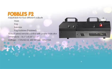 Froggys Fog Fobbles F2 4 In 1 Fog Bubble Machine Fog