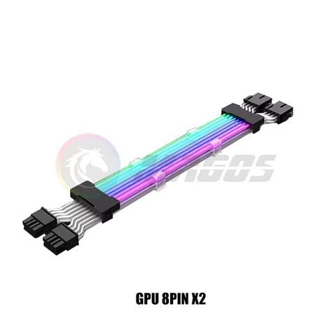 Pc Case Psu Extension Rgb Cable Atx 24pin E Gpu 8pinx2 Neon Color Line Argb Streamer Transfer