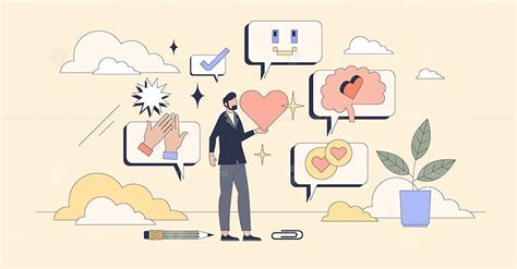 Social Emotional Learning And Literacy Tiny Person Neubrutalism Concept Vectormine