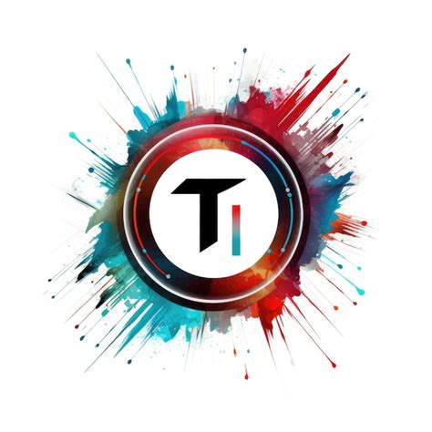 Premium Photo Splatter Art Tech Logo Design