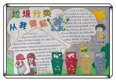 垃圾分类小常识手抄报一等奖内容文字（漂亮16张） 手抄报图片大全