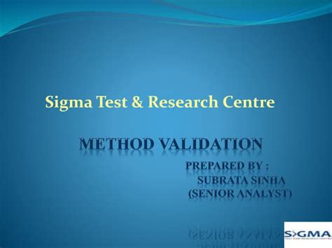 Method Validation Linearity Pptx