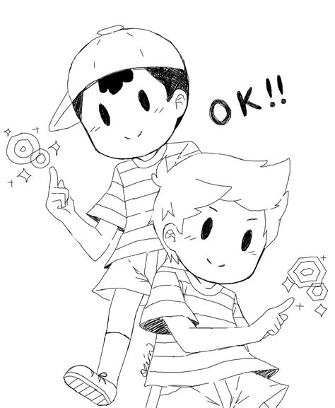 Ness And Lucas Mother Games Coloring Pages Mother Art Ness And Lucas Mother Games Coloring Pages Mother Art
