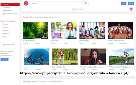 Youtube Clone Script By Phpscriptsmall Made In India