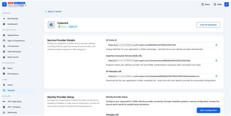 Cyberark IdP SSO Integration Guide Docs