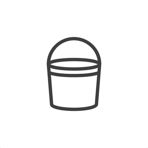 Vector Sign Of The Bucket Symbol Is Isolated On A White Background Vector Sign Of The Bucket Symbol Is Isolated On A White Background