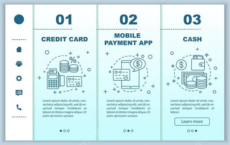 banking onboarding mobile web pages vector template onboarding screen