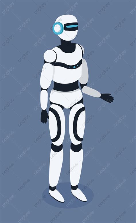 전체 길이 회색 배경 서 흰색 로봇 벡터 일러스트 레이 션 개념 공학 눈 Png 일러스트 및 벡터 에 대한 무료 다운로드 Pngtree