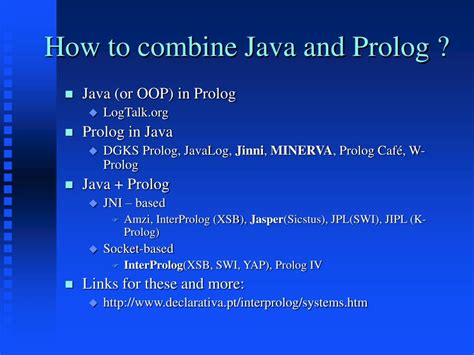Ppt Javaprolog A Land Of Opportunities Powerpoint Presentation Free Download Id4656094