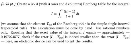 0 75 Pt Create A 33 With 3 Rows And 3 Columns Chegg Com