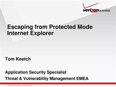 PPT Escaping From Protected Mode Internet Explorer PowerPoint Presentation ID