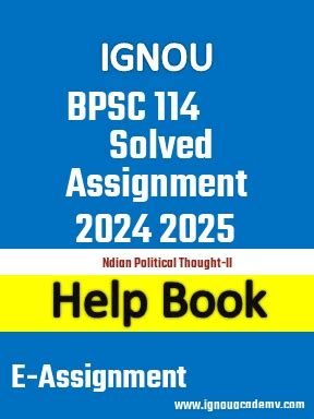 IGNOU BPSC 114 Solved Assignment 2024 2025