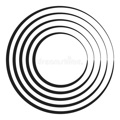 Concentric Radial Radiating Circles Element Vector Stock Vector Illustration Of Epicentre