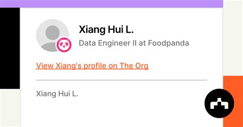 Xiang Hui L Data Engineer Ii At Foodpanda The Org
