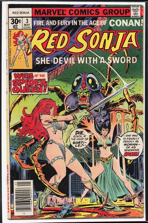 Red Sonja 3 1977 Red Sonja Comic Books Bronze Age Marvel Red Sonja Horror And Sci Fi