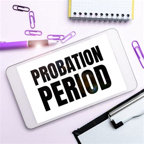Conceptual Display Probation Period Word Written On Focused And