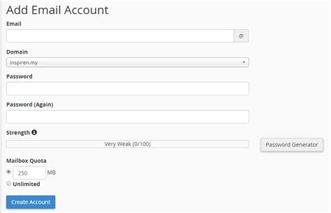 How To Create Email Account In Cpanel Inspiren Network Sdn Bhd