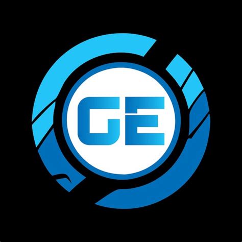 Premium Vector Ge Letter Logo Design With A Circle Shape Ge Circle