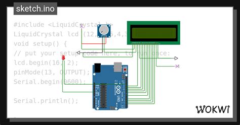 Led On And Off In Lcd Display Wokwi Esp32 Stm32 Arduino Simulator