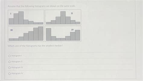 Solved Assume That The Following Histograms Are Drawn On The Chegg