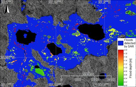 Flood Gap Correction Blue Areas Show Forest And Open Flood Areas