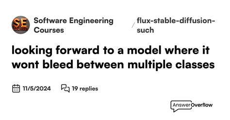 Looking Forward To A Model Where It Wont Bleed Between Multiple Classes Software Engineering