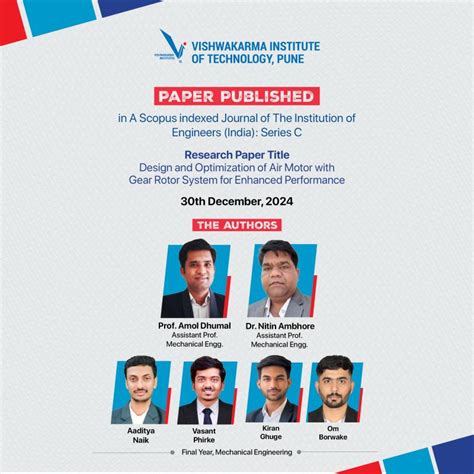Vishwakarma Institute Of Technology On Linkedin Vitpune Researchexcellence
