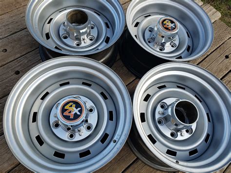 Set Of 4 1967 87 Chevy Gmc K5 Blazer C10 Truck 4x4 6 Lug 15 X8 Rally