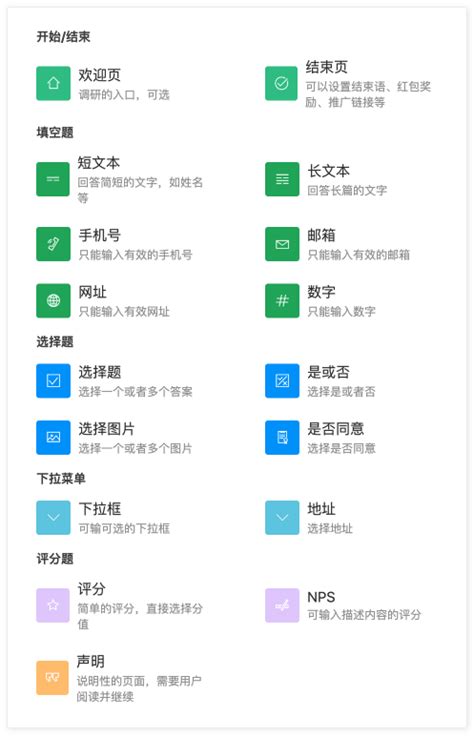 采风问卷 全新体验的交互式调查问卷、表单、投票、测评、考试、nps净值推荐等调研工具