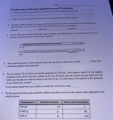 Solved Name Laboratory Review Questions And Problems 1 Chegg Com