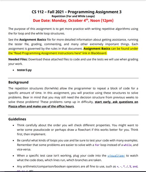 Solved Cs 112 Fall 2021 Programming Assignment 3
