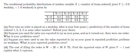 Solved The Conditional Probability Distributions Of Random Chegg