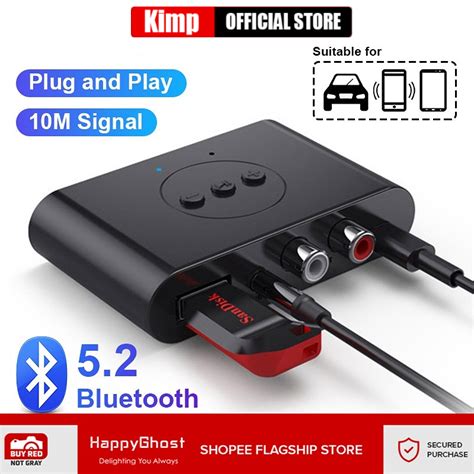 Kimp Bluetooth Audio Receiver U Disk RCA Mm AUX USB Bluetooth Reciever Audio Wireless