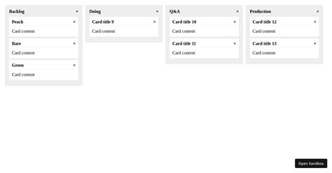 React Kanban Demo Forked Codesandbox React Kanban Demo Forked Codesandbox